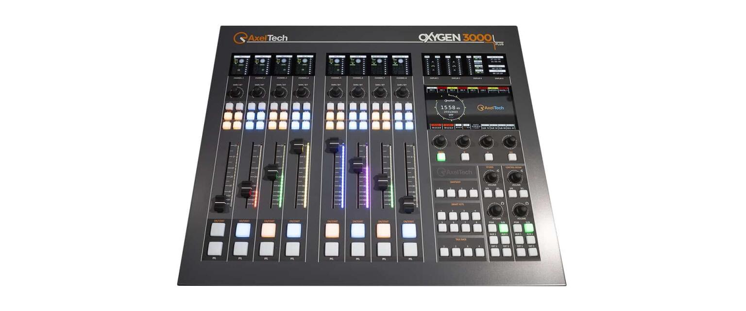 AXELTECH Oxygen 3000 Plus 8 Faders Digitaal Mengpaneel - ProFM Broadcast